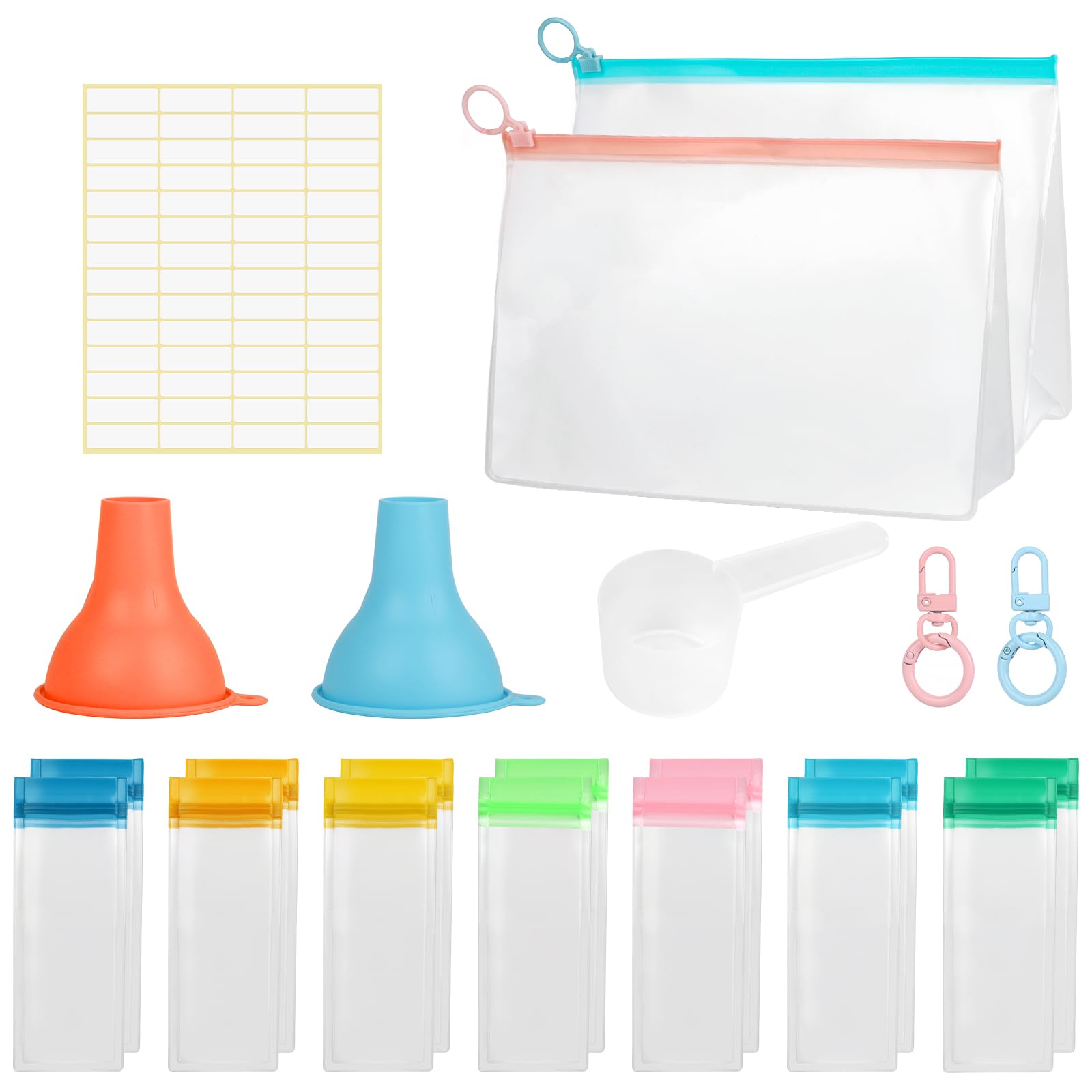WDJLMLP Single Dose Powder Containers Bag Set Of Powder Bags,Portable Protein Powder Bag Travel Powder Supplement Bags Suitable For Exercise, Fitness, Travel, Business Trips