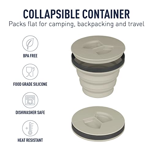 Sea to Summit X-Seal & Go Collapsible Food Storage Container, L (20 oz), Lime Green