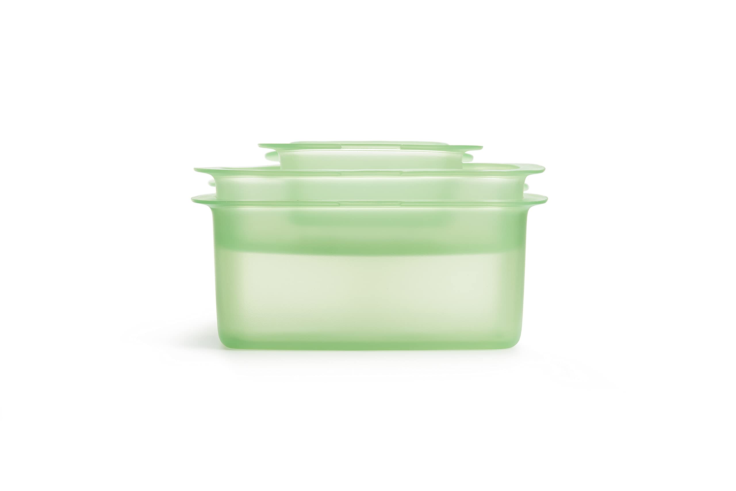 Lxe9kuxe9 Lekue Reusable Silicone Food Storage Box Container set of 3. Set includes: 0.2L, 0.5L, 1.0L