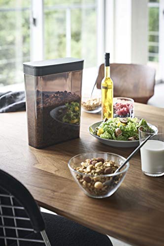 Yamazaki Home Tower Airtight Dry Food Storage Container With Sliding Lid | Kitchen & Pantry Organization | Cereal, Grains, Pasta, And Flour - Abs Plastic - 9.5 Cups, 2.3 Liters