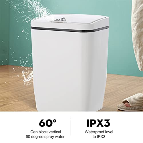 Trash Can 12L Induction Trash Can for Bedroom Living Room Bathroom with Lid Trash Can for Household Automatic Trash Can Trash Can Wastebasket