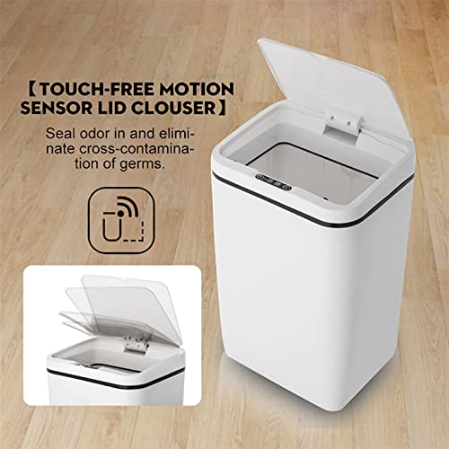 Trash Can 12L Induction Trash Can for Bedroom Living Room Bathroom with Lid Trash Can for Household Automatic Trash Can Trash Can Wastebasket