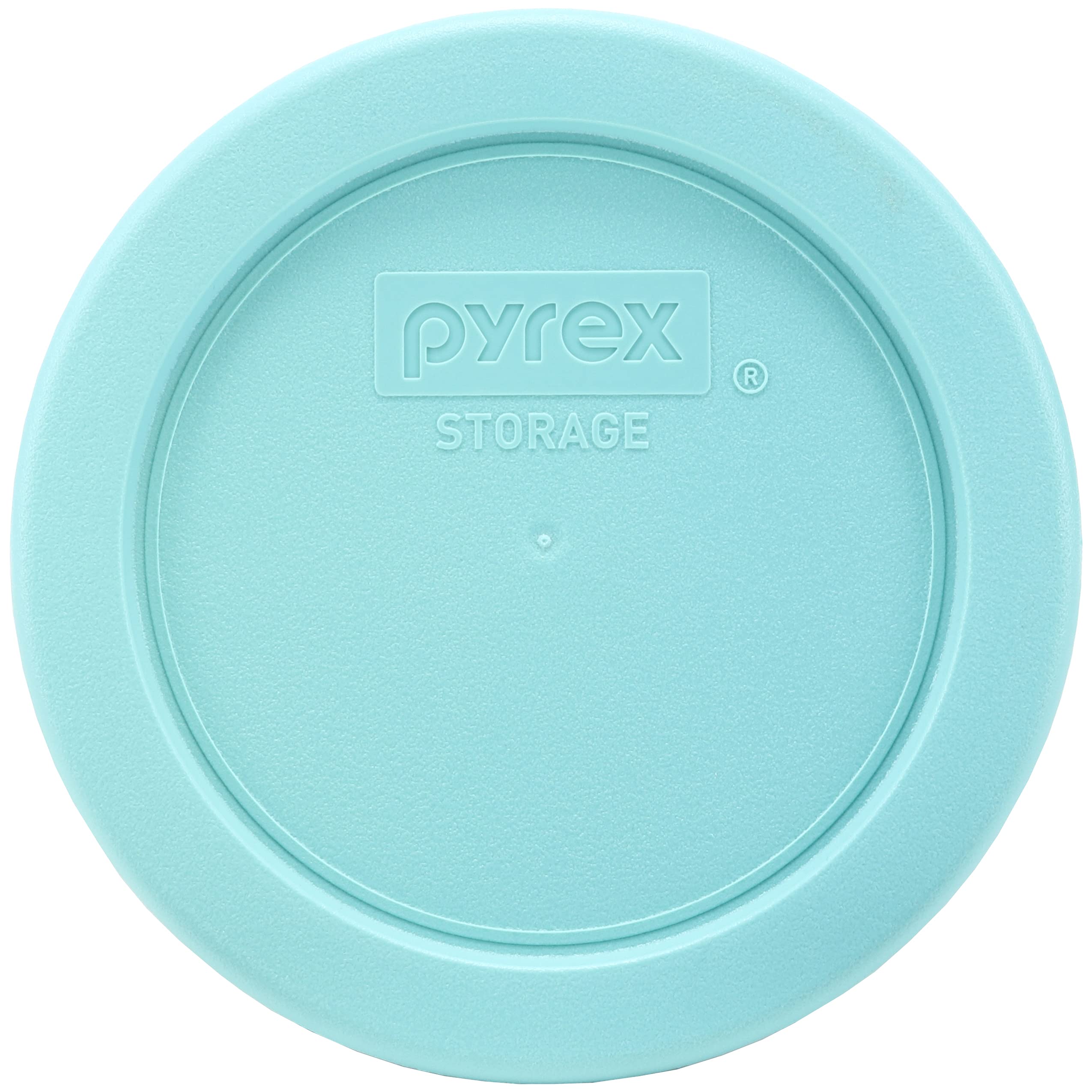 Pyrex 7202-PC Jade Dust Green Round Plastic Replacement Food Storage Lid, Made in USA - 4 Pack