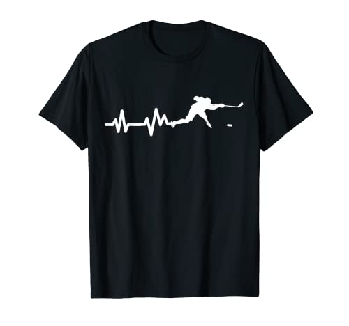 Hockey Player Heartbeat Ice Hockey Gift T-Shirt