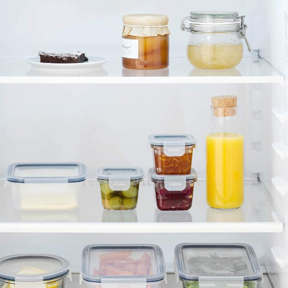 IKEA ASIA 365+ Food container with lid, SquareGlass 180ml, Set of 3