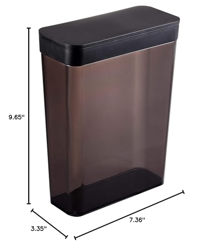 Yamazaki Home Tower Airtight Dry Food Storage Container With Sliding Lid | Kitchen & Pantry Organization | Cereal, Grains, Pasta, And Flour - Abs Plastic - 9.5 Cups, 2.3 Liters