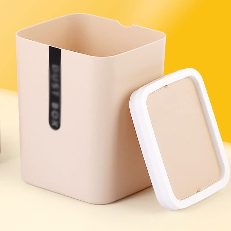 FEER Creative Mini Small Waste Bin Desktop Garbage Basket Home Table Plastic Office Supplies Trash Can Dustbin Sundries Barrel Box (Color : A, Size : 12.4 * 10.8 * 16cm)