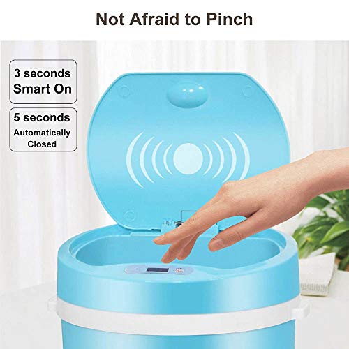 WENLII 16L Automatic Induction Trash Can Touchless Smart Motion Sensor Rubbish Waste Bin Waste Garbage Bin