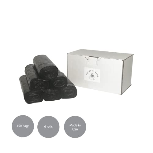 Top Knot Bags 45 Gallon Garbage Trash Bag 40X48" Black 150 Count Can Liner Bulk 40 Gallon 42 Gallon 44 Gallon Made in USA