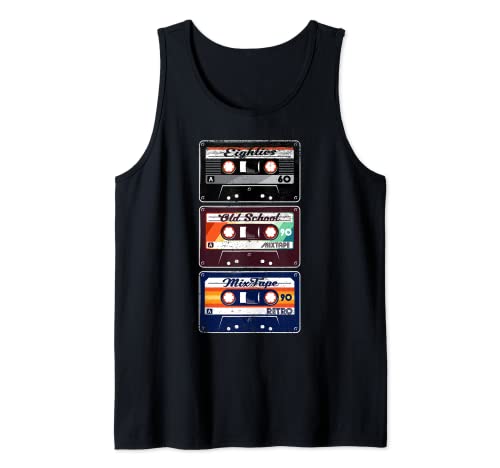 Old School Hip Hop 80s 90s Mixtape Retro Stocking Stuffer Tank Top