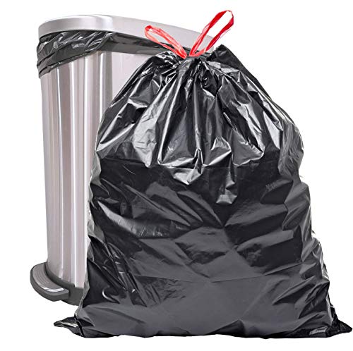 Reli. 33 Gallon Trash Bags Drawstring | 150 Count | Black | 33 Gallon Garbage Bags Heavy Duty | Large 33 Gal