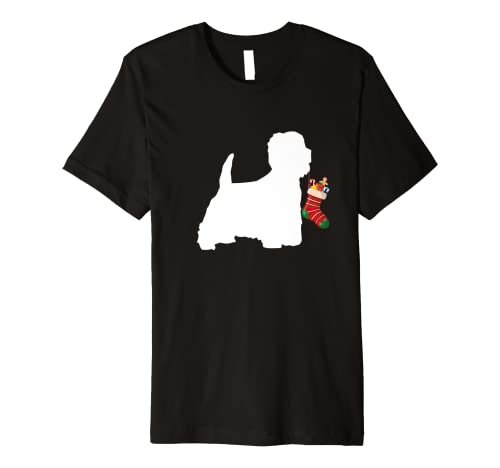 West Highland Terrier Christmas Westie Stocking Stuffer Dog Premium T-Shirt