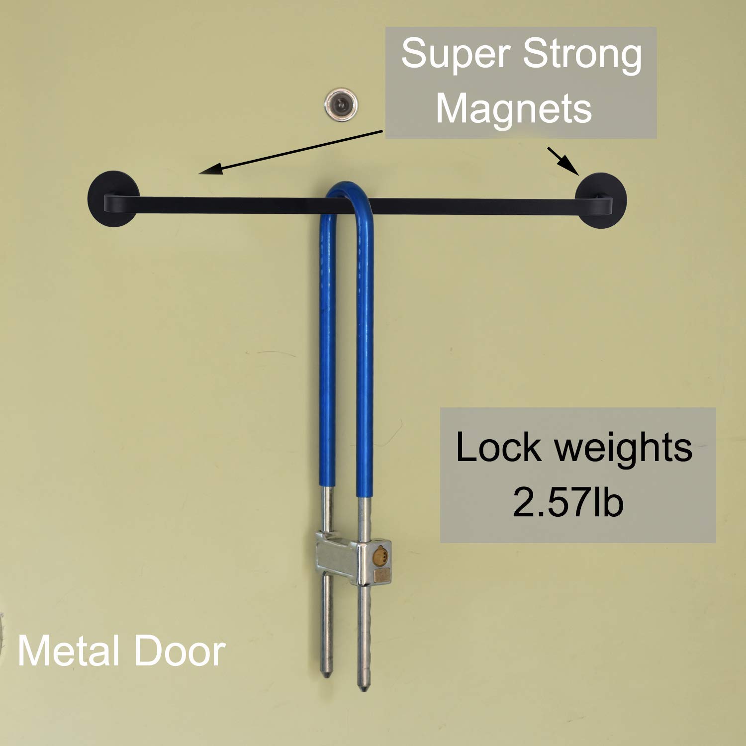 16 Inches Magnetic Towel Bar for Refrigerator, Magnetic Towel Holder Towel Hook Hanger for Fridge, Kitchen Stove, Oven, Dishwasher, Sink Laundry Washing Machine Black