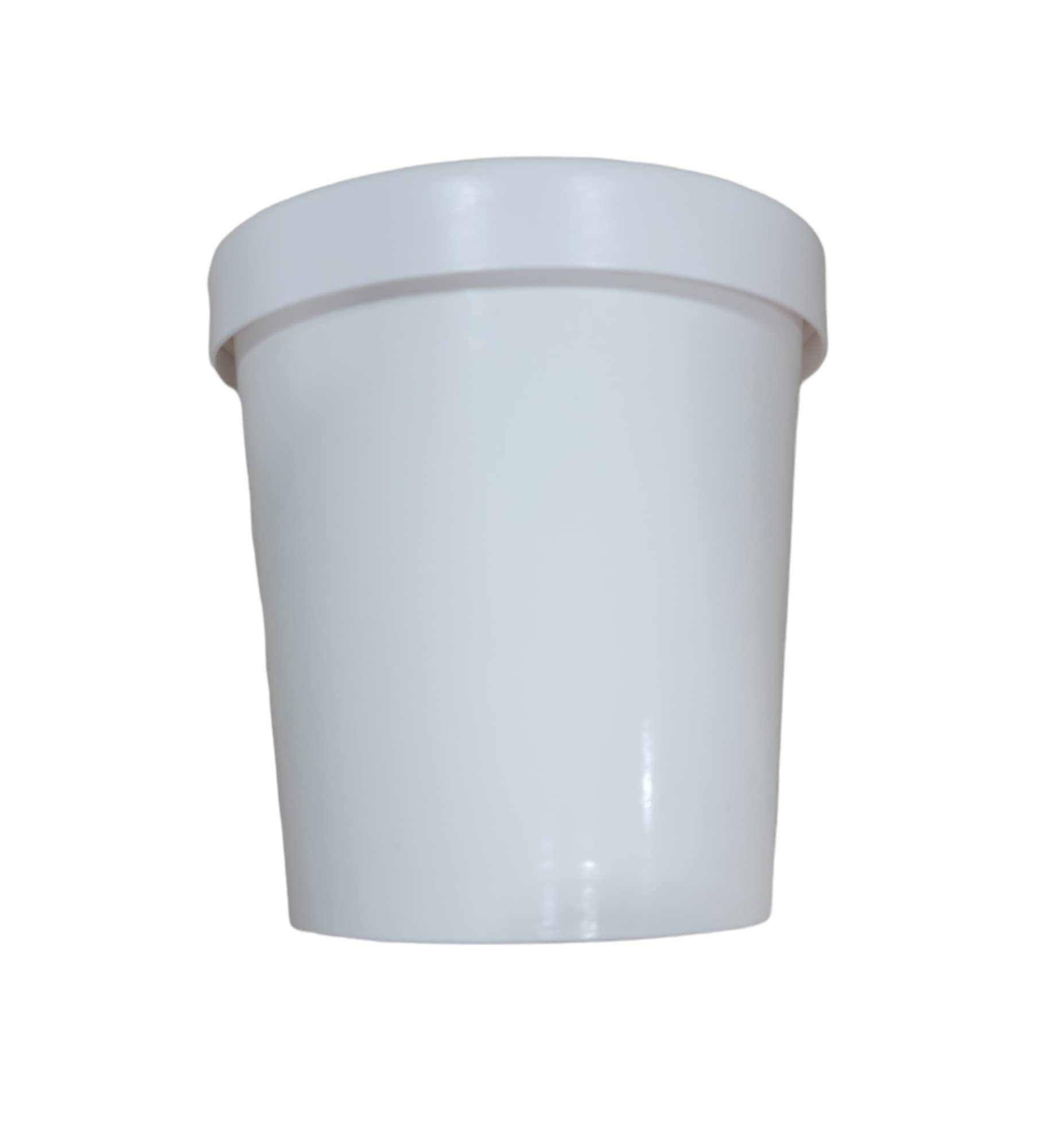 Popular Shop Stop 16 oz Paper Containers with Vented Lids for Soup, Ice Cream, To Go, 50 Cups and 50 Lids - White