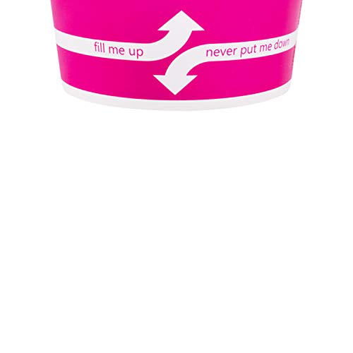 Karat [8oz - 1000 ct] Paper Ice Cream Cups & Soup Bowls for Hot/ Cold Food - Ideal for Soup, Ice Cream, Gelato, Yogurt and Snacks - Pink