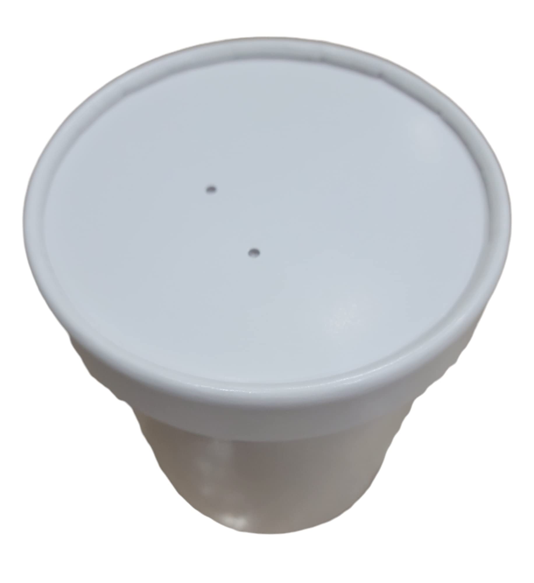 Popular Shop Stop 16 oz Paper Containers with Vented Lids for Soup, Ice Cream, To Go, 50 Cups and 50 Lids - White