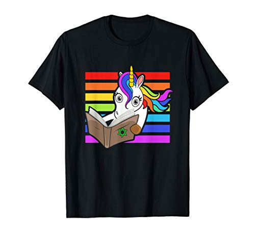 Jewish Hanukkah Stocking Stuffers Unicorn Gift T-Shirt