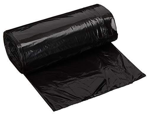 AmazonCommercial 39 Gallon Drawstring Lawn and Leaf Trash Bags 33" x 43" - 1.1 MIL Black Commercial Garbage Bags - 50 Count