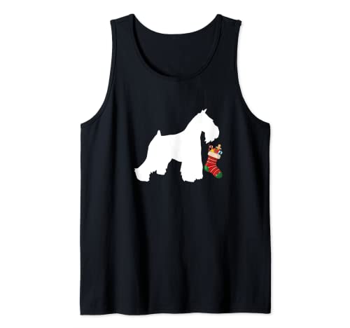 Miniature Schnauzer Christmas Stocking Stuffer Dog Tank Top