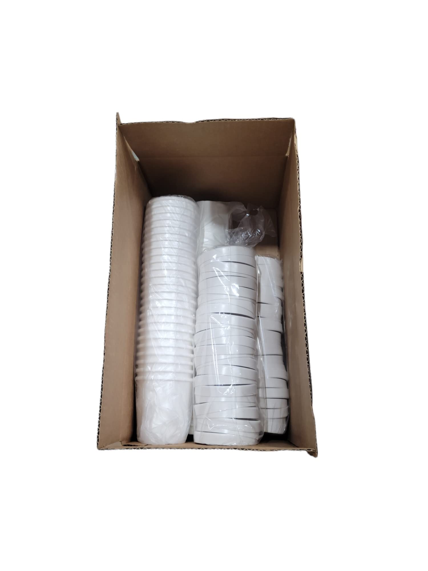 Popular Shop Stop 16 oz Paper Containers with Vented Lids for Soup, Ice Cream, To Go, 50 Cups and 50 Lids - White
