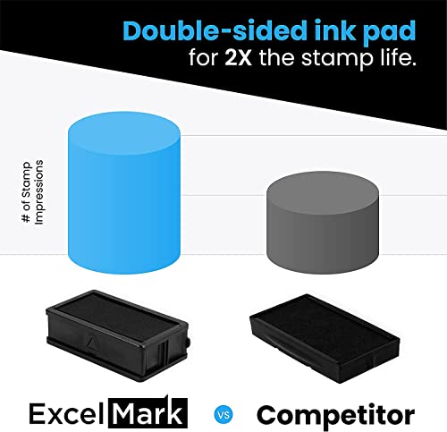 Custom Self-Inking Stamp - Up to 3 Lines - 11 Color Choices and 17 Font Choices (Medium)