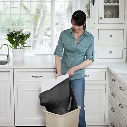 YIHATA 13 Gallon Trash Bags Drawstring Unscented 120 Count Trash Bags 13 Gallon Tall Kitchen Trash Bags Wastebasket for Kitchen Office Home Garden Outdoor Traveling Camping Black (Easy to Separate)