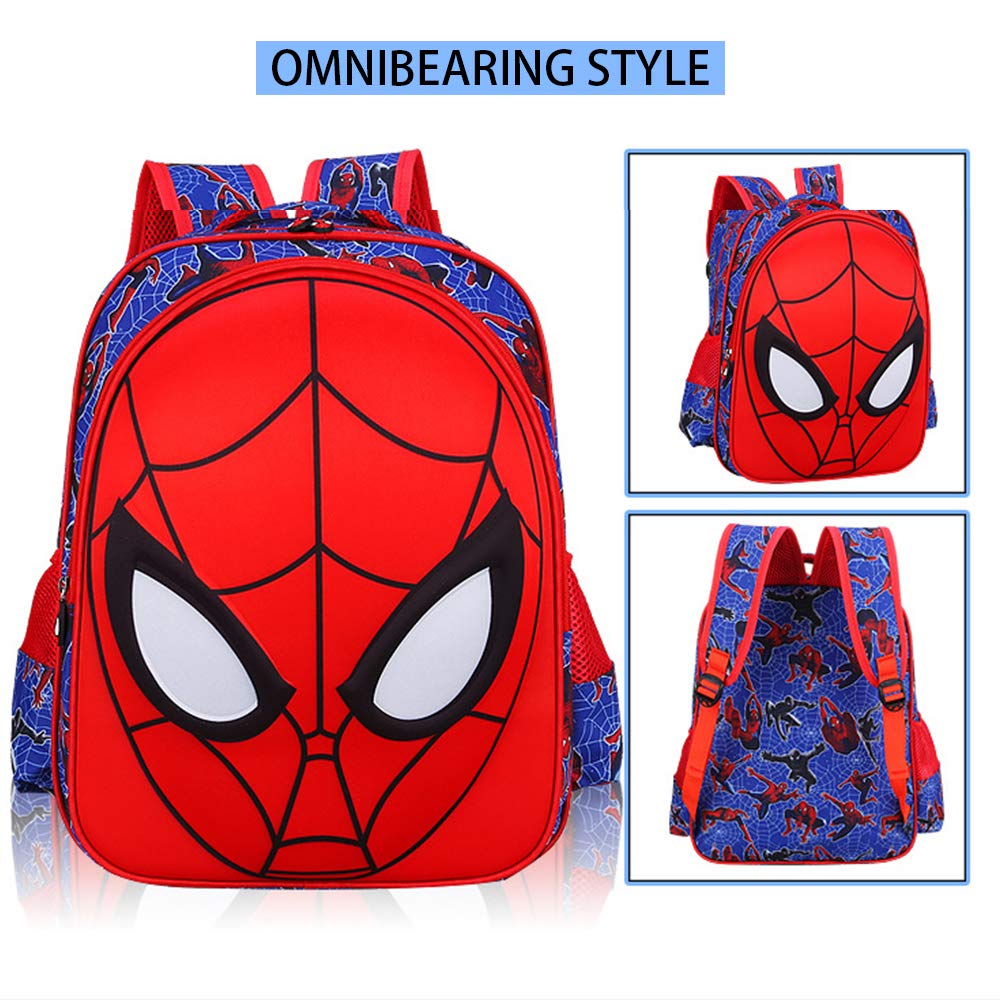 Rafaelle Toddler School Backpack 3D Comic Elementary Student Schoolbag Waterproof Lightweight Kids Bookbags for Boys Girls (BLUE, M)