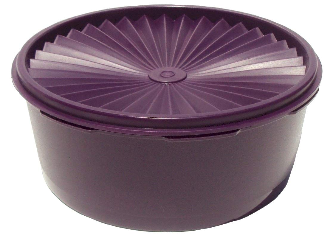 Tupperware 8 Cup Servalier Stacking Canister in Dewberry Purple