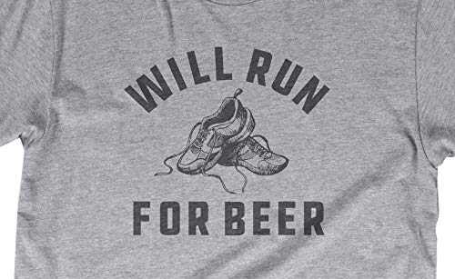 Magic Pine Will Run for Beer Funny Novelty Graphic T-Shirt for Runners
