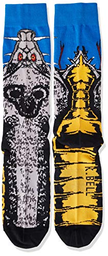 K. Bell Men's Animal Novelty Crew Socks, Blue (Cabra Snake), Shoe Size: 6-12