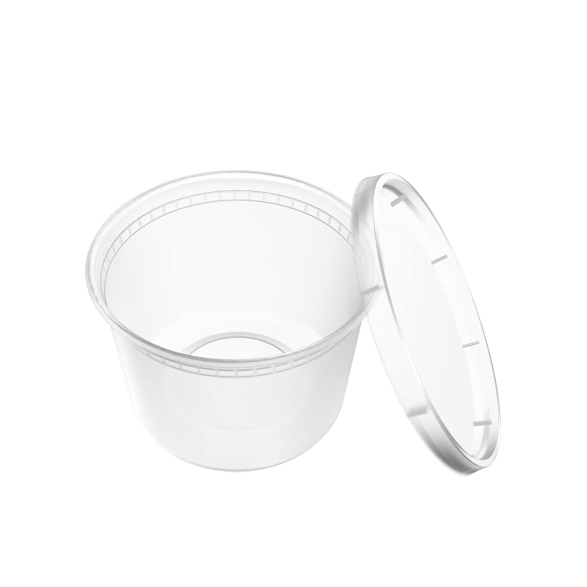 EDI [16 OZ, 25 Sets] Plastic Deli Food Storage Containers with Airtight Lids | Microwave-, Freezer-, Dishwasher-Safe | BPA Free | Heavy-Duty | Meal Prep | Leakproof | Recyclable