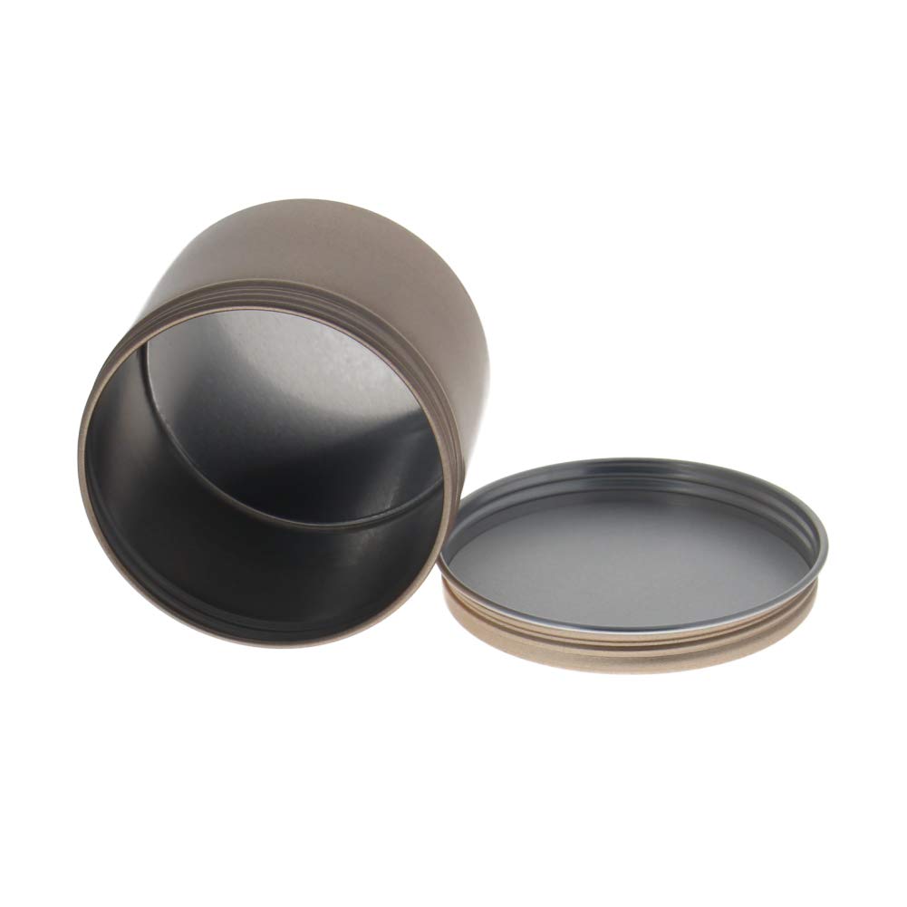 2 Pack 3.4 oz Round Aluminum Cans Tin Can Screw Top Metal Lid Containers for Lip Balm, Crafts, Candles, Candies, 120ml,Aicosineg
