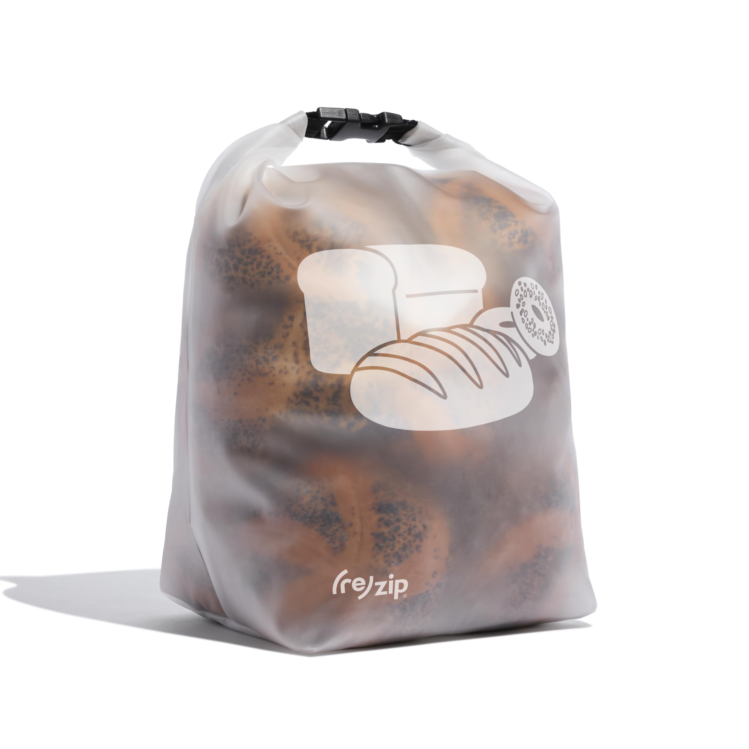 (re) zip Bread, Bagel, & Pantry Storage Bag | BPA-Free, Food Grade, Reusable, Machine Washable, Roll Top | Ideal for Keeping Bread & Baked Goods Fresh