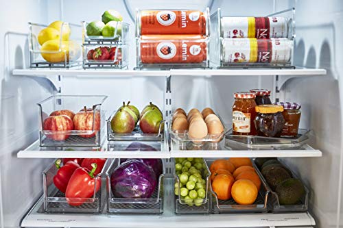 Spectrum Hexa in-Fridge Large Refrigerator Organizer Bin for Storage and Organization of Fruit Vegetables Produce and More, 8.5 x 4 x 4.25