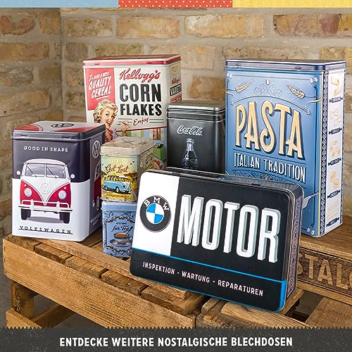 Nostalgic-Art Retro coffee tin box, 44 oz, Coffee Sack – Gift idea for coffee fans, metal clip top can, vintage design