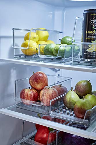 Spectrum Hexa in-Fridge Large Refrigerator Organizer Bin for Storage and Organization of Fruit Vegetables Produce and More, 8.5 x 4 x 4.25