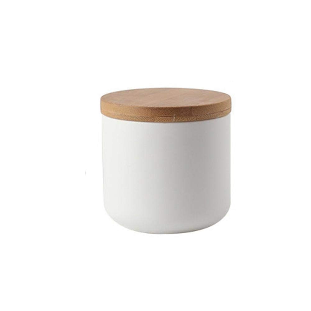 XUDREZ Food Storage Jar - Ceramic Food Storage Jar with Airtight Seal Bamboo Lid, Modern Design Ceramic Food Storage Canister for Loose Tea Coffee Spice Sugar Caddy