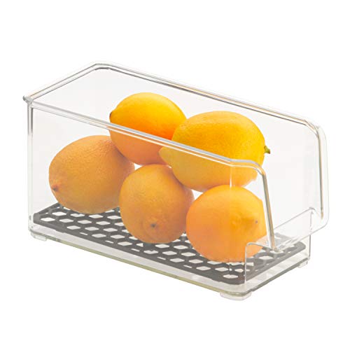 Spectrum Hexa in-Fridge Large Refrigerator Organizer Bin for Storage and Organization of Fruit Vegetables Produce and More, 8.5 x 4 x 4.25