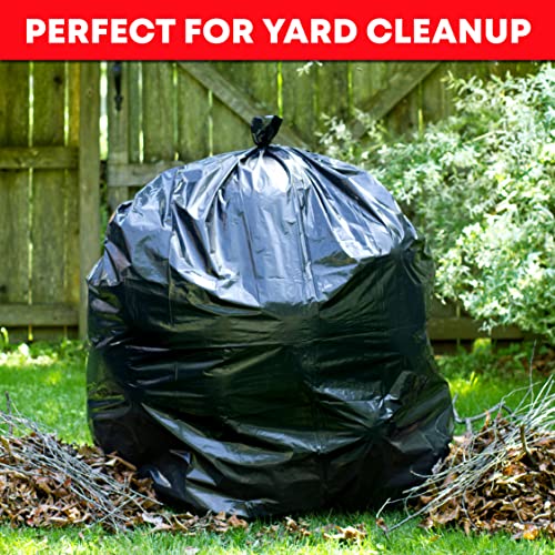 55-60 Gallon Trash Bags, (Value Pack 100 Bags w/Ties) Large Black Trash Bags, Extra Large Trash Can Liners.