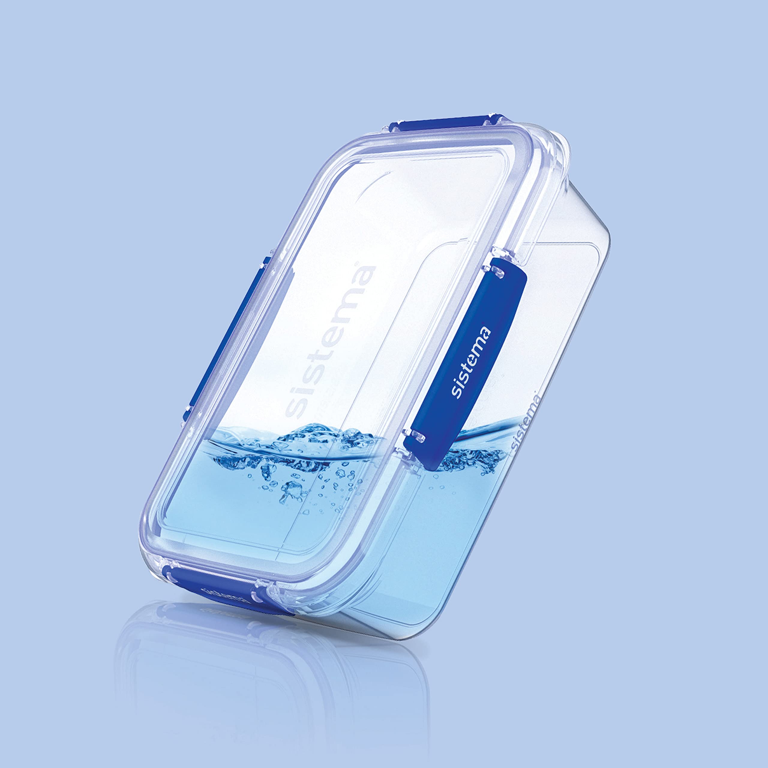 Sistema KLIP IT Plus Food Storage Containers | 1.15L | 3 Piece Airtight Containers Set | Leak-Proof Seal | Easy Locking Clips | BPA-Free