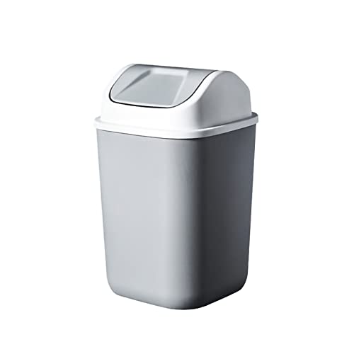 Trash Bin Trash Can Wastebasket Trash Can with Swing Lid,Garbage Can Wastebaskets for Bathroom Bedroom Office Kitchen Dormitory Hotel Restaurant Garbage Can Waste Bin (Color : OneColor, Size : CH)
