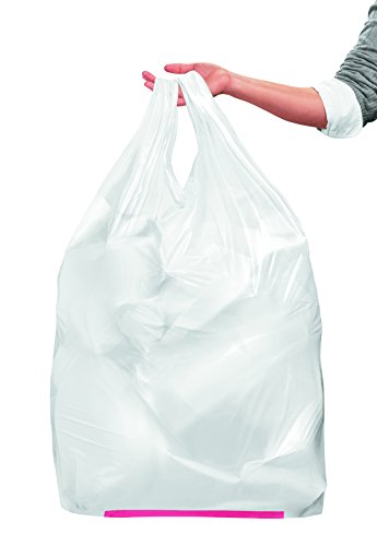Hippo Sak HippoTrash45Count Tall Kitchen Trash Bag with Handles, White, 13 Gallon