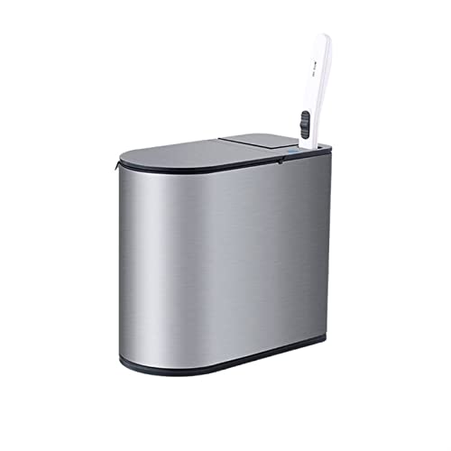 CANMNT Trash Can Intelligent Induction Trash Can Automatic Household Toilet Toilet with Lid Narrow Paper Basket Sandwich Trash Can Trash Can Wastebasket