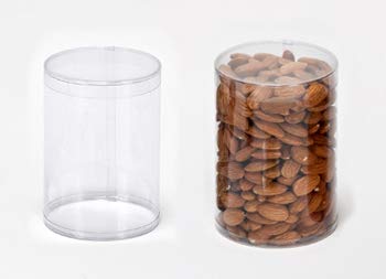 ZT Packaging Round Acetate Cylinders 3.5 in x 3.5 in; 108Pcs Clear Plastic Containers Cylinder Packaging Tubes with Removable Lid for Party, Decoration