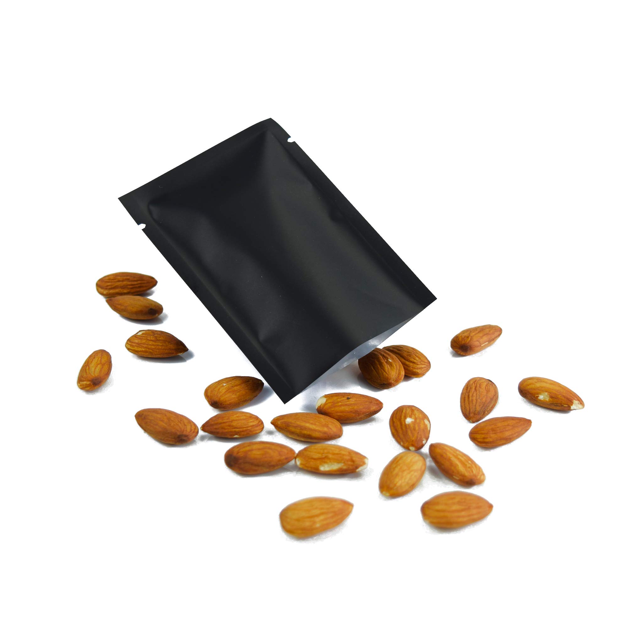 QQ Studio Matte Food-Safe Foil Heat Sealing SlickSeal™ Pouches for Confections and Candy (200 Black, 2.25" x 3.5")