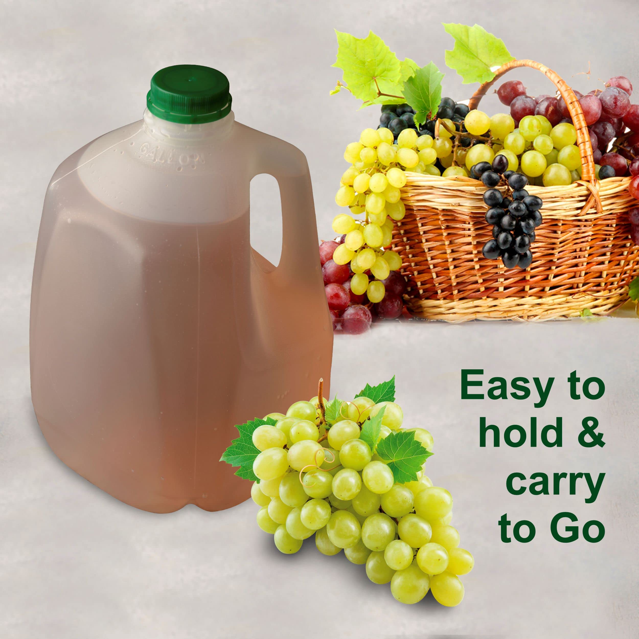 [5 PACK] Empty Plastic Gallon Juice Bottles with Tamper Evident Caps 128 OZ - Smoothie Bottles - Ideal for Juices, Milk, Smoothies, Picnic's and even Meal Prep by EcoQuality Juice Containers