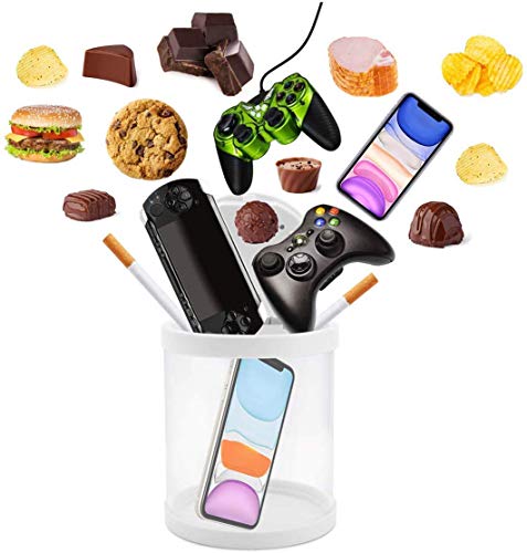 JRing Time Locking Box Timed Lock Storage Container Pantry Self-control 6" Timer Locker for Phone Snacks Food Medicines Credit Card Alcohol Gaming Machine or Other Addictive(White)