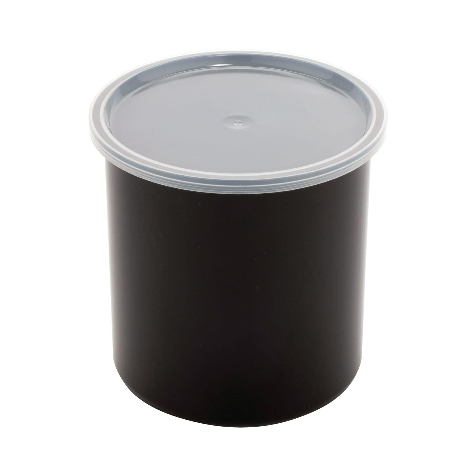 G.E.T. CR-0270-BK-EC Round Food Storage Crock w/ Lid, 2.7 Quart, Black (Set of 4)