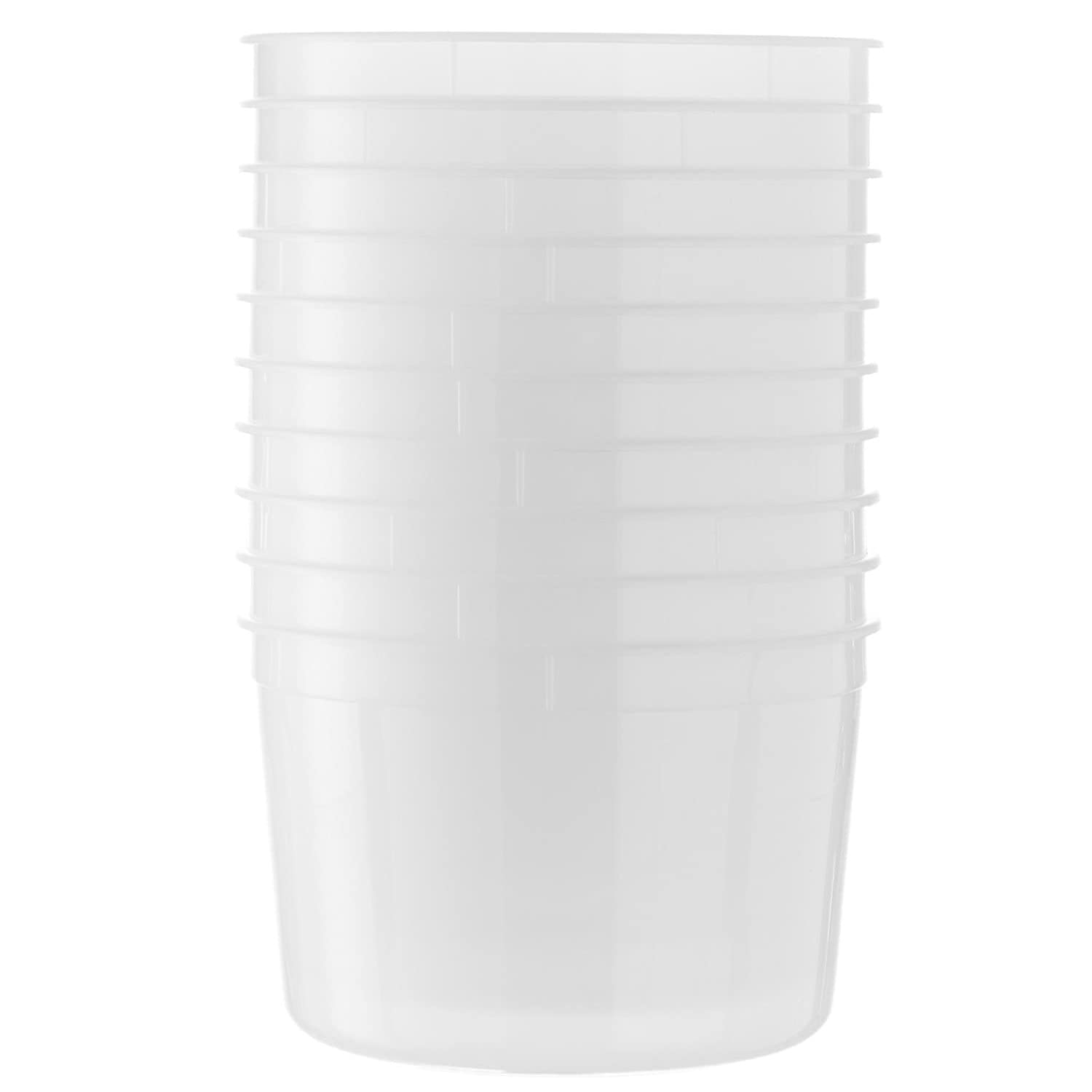 Nicole Fantini Deli Containers with Lids 64oz. Leakproof 40 Sets BPA-Free Plastic Food Storage Cups Clear Airtight BS1758 64 oz Deli Container