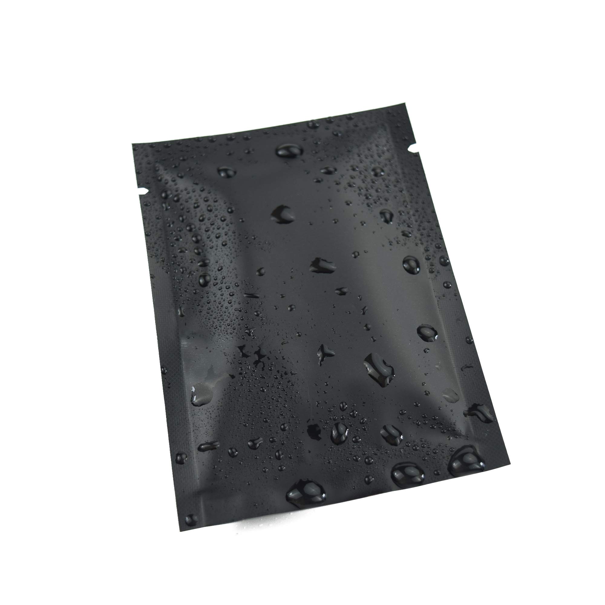 QQ Studio Matte Black SlickSeal™ Open Top Pouches for Beauty Samples and Products (200, 5x8cm (2x3"))